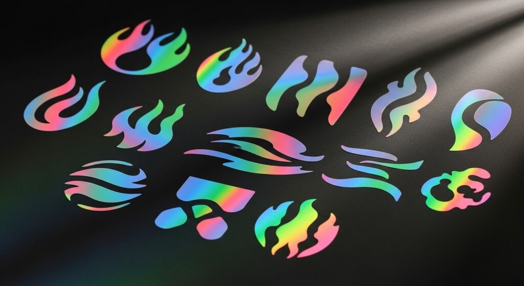 Custom Holographic Decals – Vibrant, Eye-Catching Stickers